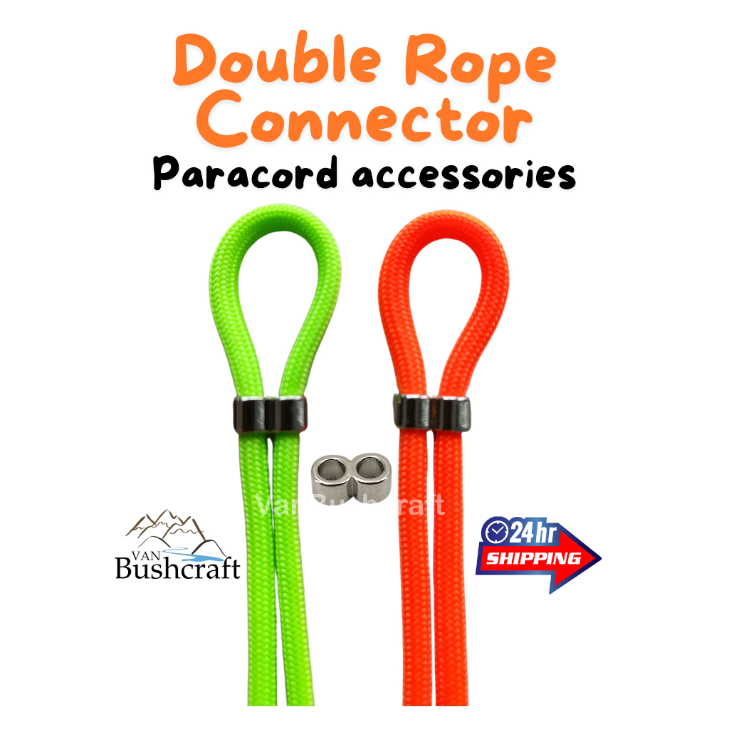 1pc Paracord Double Rope Connector Cord End Strap Cap Stopper Metal ...