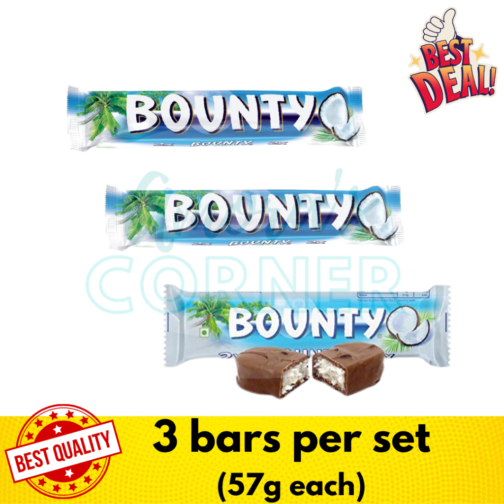 [3pcs per set] Bounty, 57g | Shopee Philippines