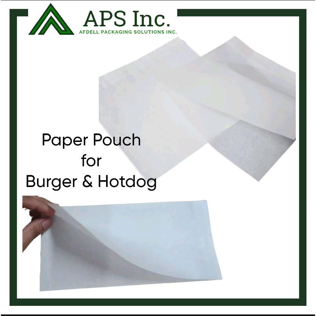 2-FOLD PAPER POUCH FOR HOTDOG AND BURGER 500pcs | Shopee Philippines