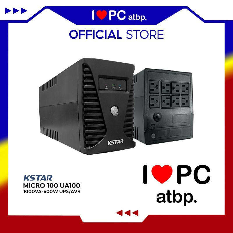 Kstar UPS 1000VA-600W Uninterruptible Power Supply, Micro 1000 UA100, 6 ...
