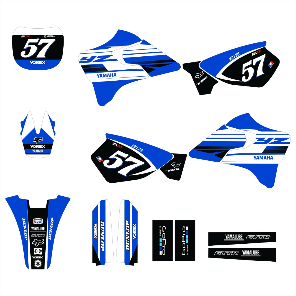 Yamaha YZ 125 & 250 ( 1996 - 2001 ) Graphics kit Sticker Decal | Shopee ...