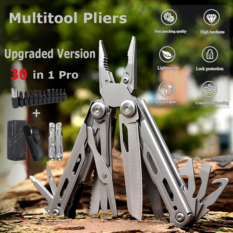 Upgraded Version Stainless Steel Multitool Pliers 30 in 1 Folding ...