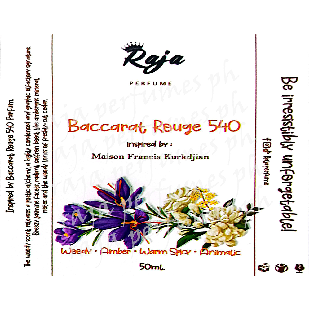 RAJA PERFUMES B@c@rat R0uge 540(Premium Oil based Inspired perfume ...