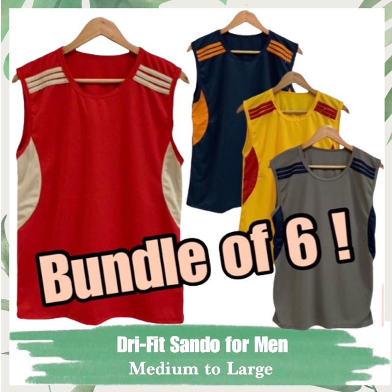 Bundle of 6‼️ Dri Fit Sando for Men-Small to Large | Shopee Philippines