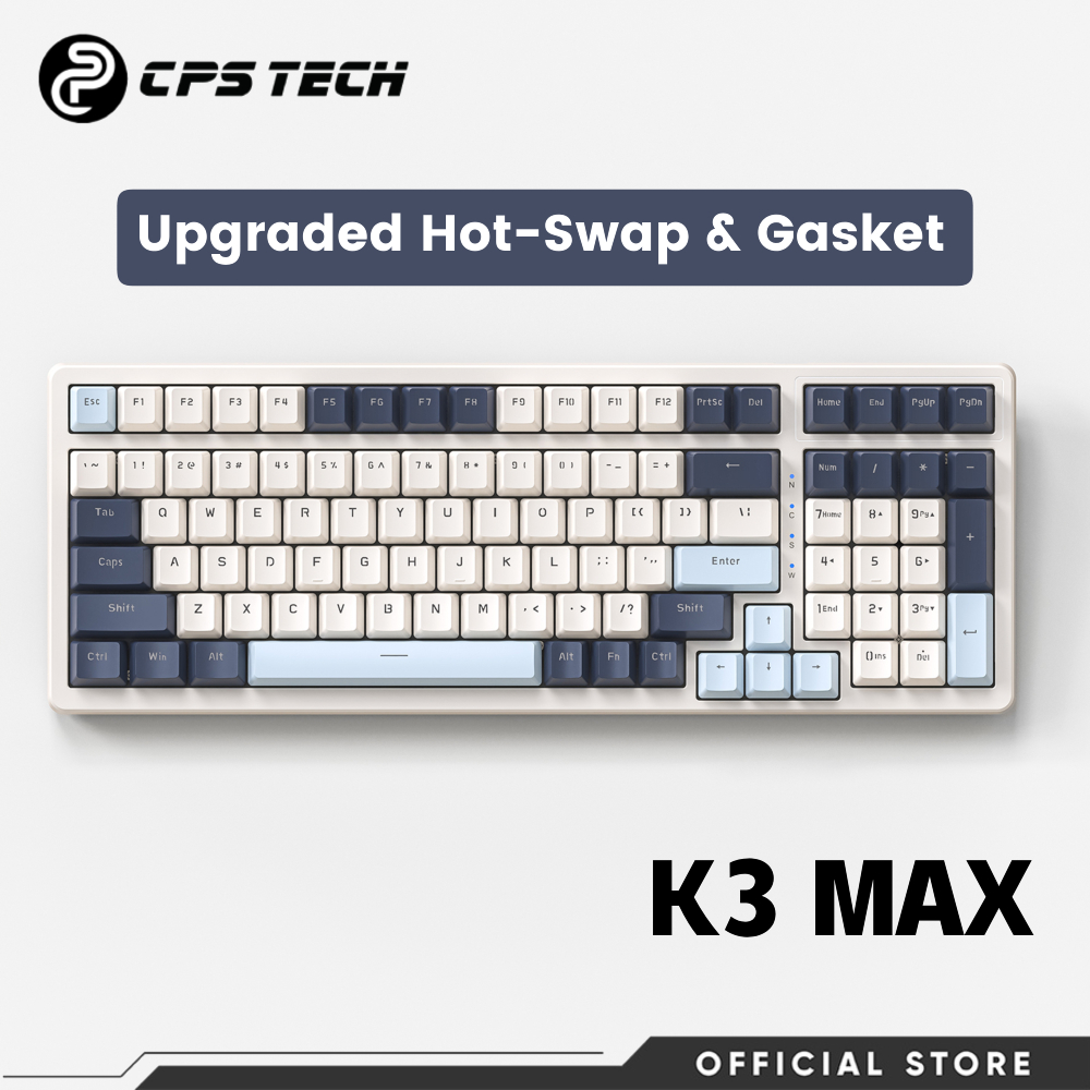CPSTECH K3 MAX Mechanical Keyboard 100% 98 Keys 100 Type-C Wired ...