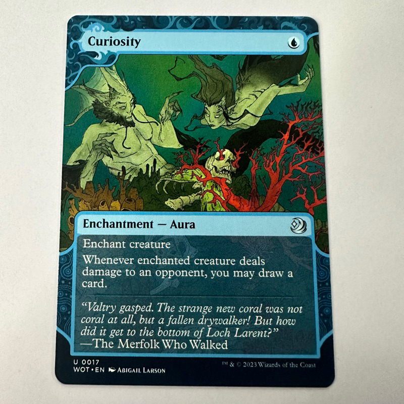 CURIOSITY | WOE WILDS OF ELDRAINE | ENCHANTMENT AURA | BLUE | MTG MAGIC ...