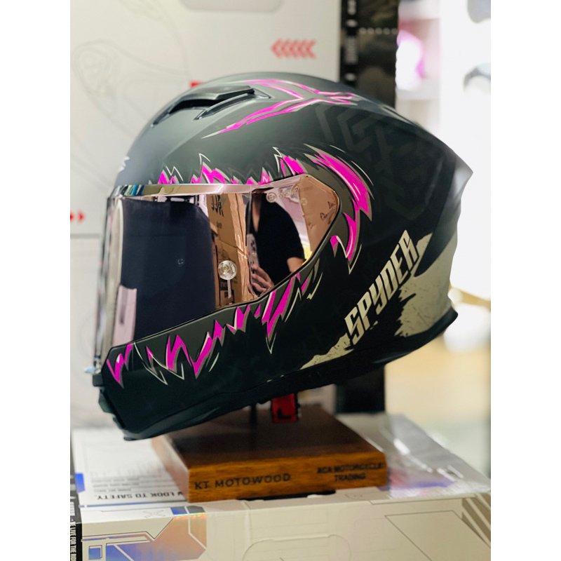 SPYDER CORSA GD Full-Face Dual Visor Helmet with FREE CLEAR VISOR ...