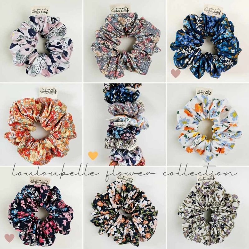 Premium Scrunchies | Louloubelle Flower Collection | Medium Size | Shopee Philippines