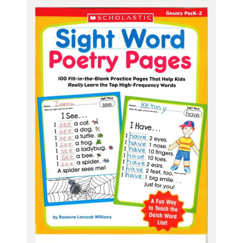 113pages SCHOLASTIC SIGHT WORD POETRY PAGES | Shopee Philippines
