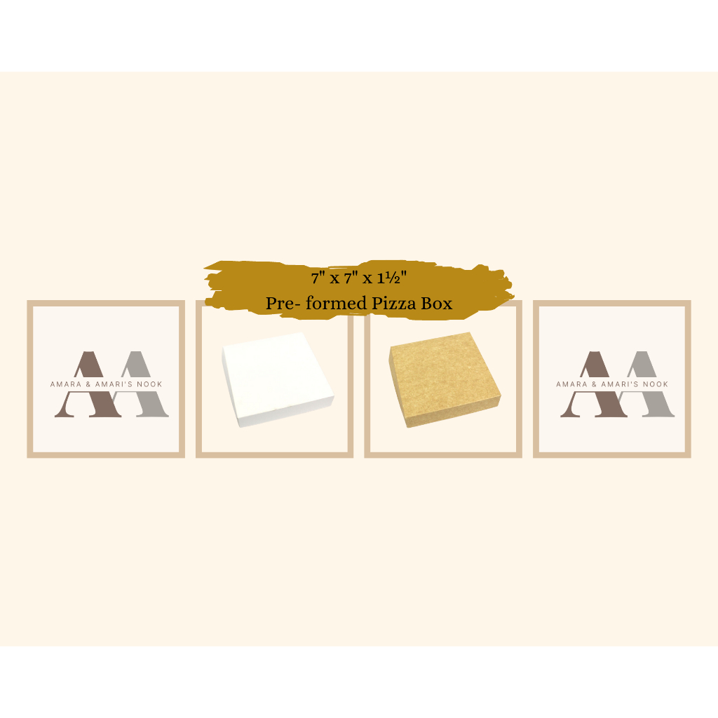 20 pcs - 7 x 7 x 1.5 Preformed Pizza Box | Shopee Philippines