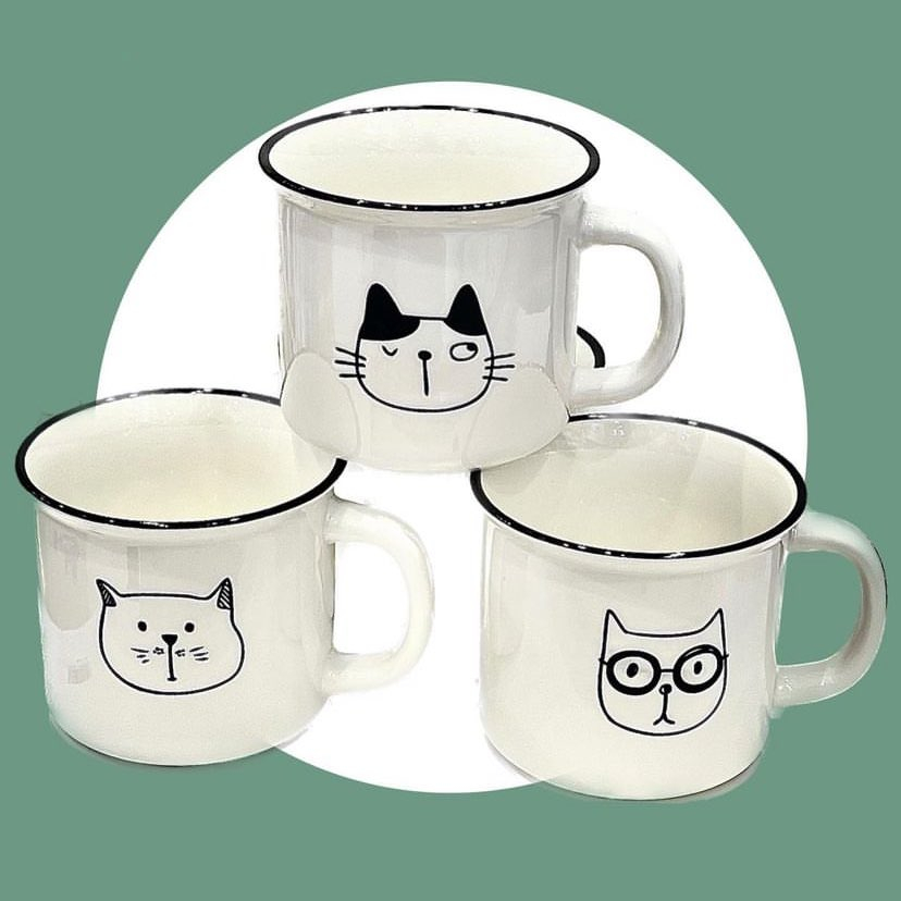 390ML CAT CERAMIC MUG COFFEE CUP / MUGS by Miniso | Shopee Philippines