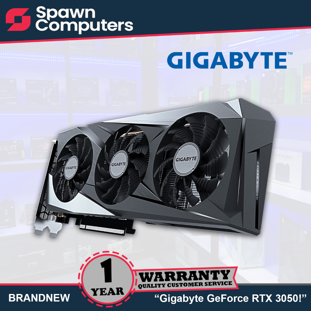 Gigabyte GeForce RTX 3050 Gaming OC 8G Graphics Card, 3X WINDFORCE Fans ...