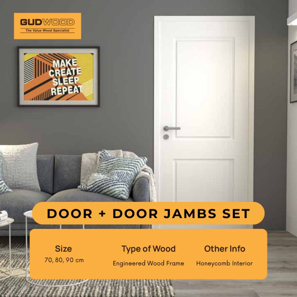 Matimco Gudwood Prime Moulded Door with Door Jambs / Hamba (KATHERINE ...
