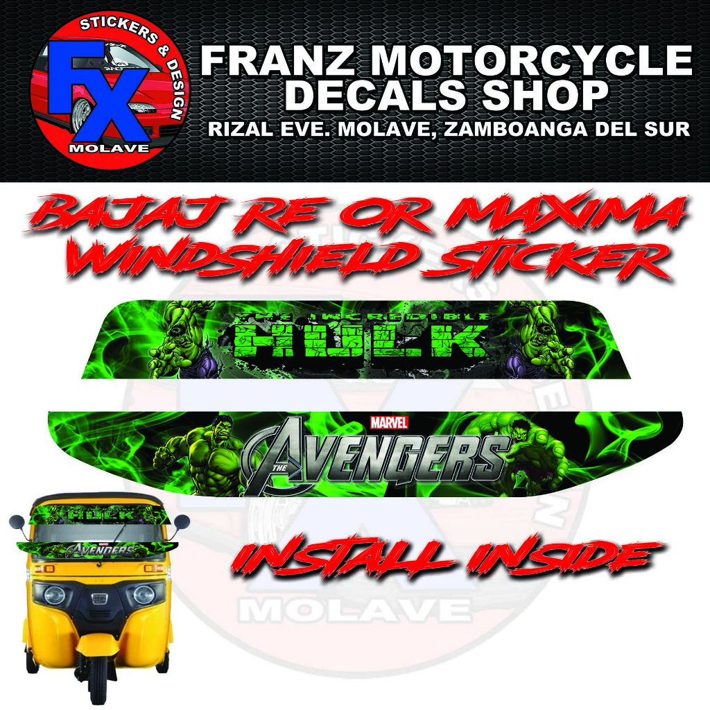 BAJAJ RE OR MAXIMA WINDSHIELD STICKER | Shopee Philippines