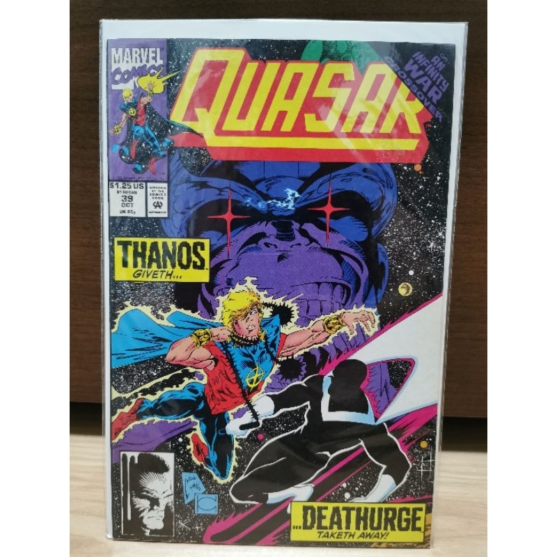 Quasar Issue # 39 (Marvel Comics) Features Thanos,Deathurge and Black ...