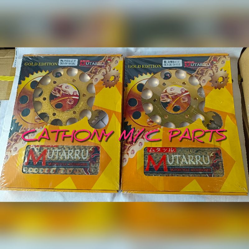 MUTARRU CHAIN SET GOLD FOR SNIPER155 / SNIPER150 | Shopee Philippines