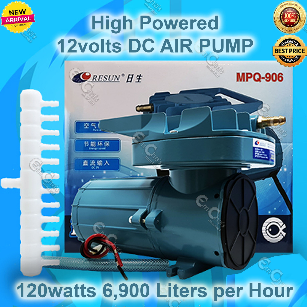 Resun MPQ-906 12volts DC Air Pump 120Watts For Travelling Using Your ...