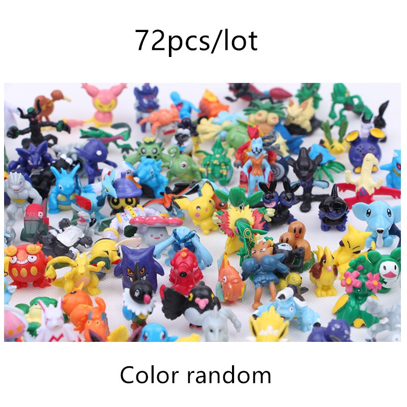 144/72/24pcs/Set Tomy Pokemon Figures Model Collection Pokémon Pikachu ...