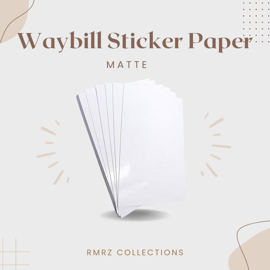 A6 Matte Waybill Sticker Paper with Printable back for Inkjet Printers ...