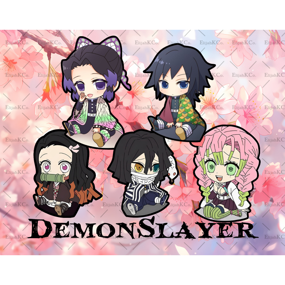Demon Slayer / Kimetsu no Yaiba Chibi Sticker Vinyl Waterproof ...