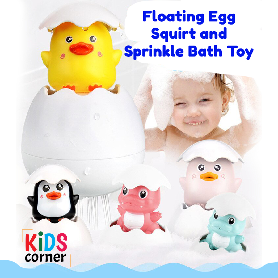 Egg Bath toy cute Duck Penguin Chick Water Spray Egg Baby Bathing Toy ...
