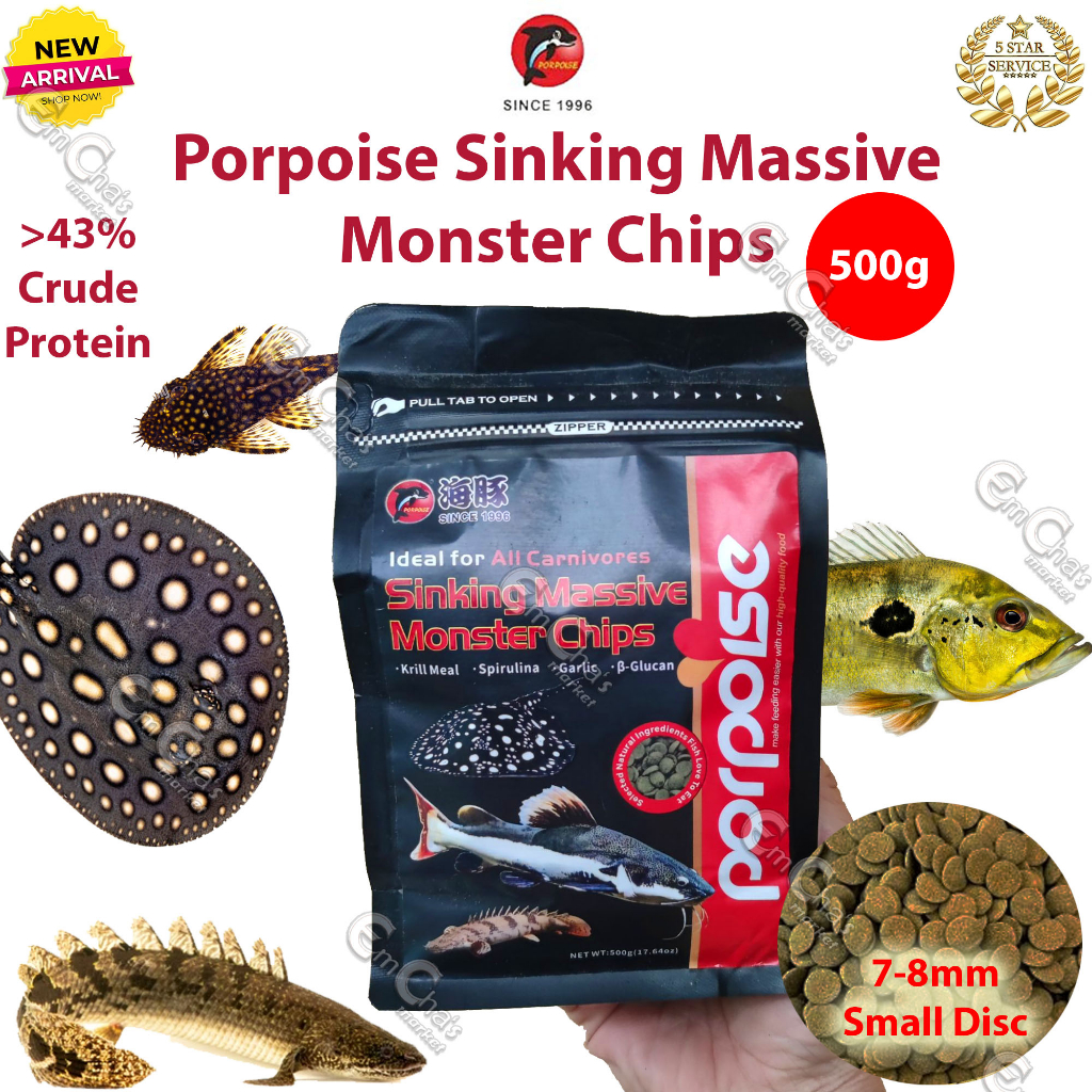 Porpoise Sinking Massive Monster Chips 500g (Ff) Bichir Fish Food ...