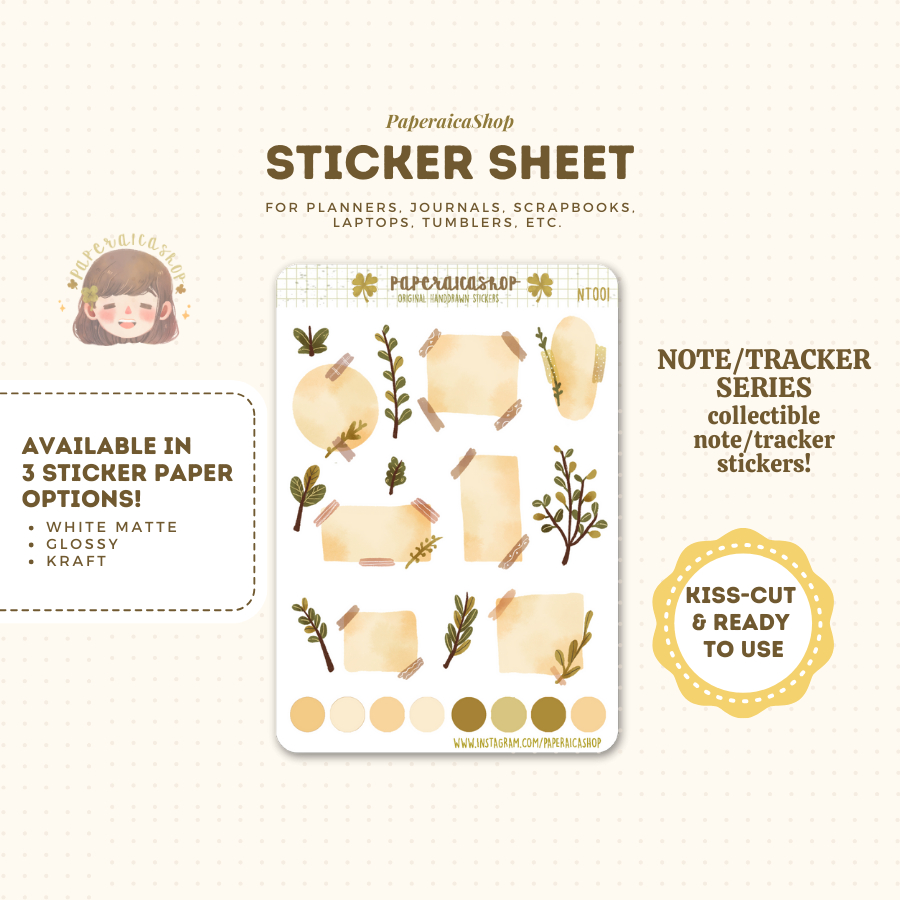 Cute Vintage Notes Stickers, Cozy Note Stickers, Aesthetic Stickers ...