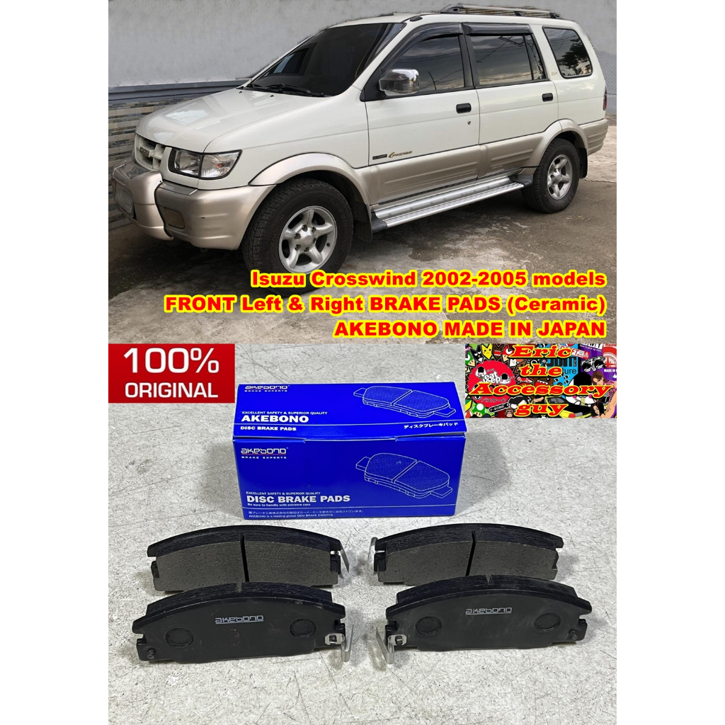 Isuzu Crosswind Ceramic Front Brake Pads for 2002-2005 models (Original ...