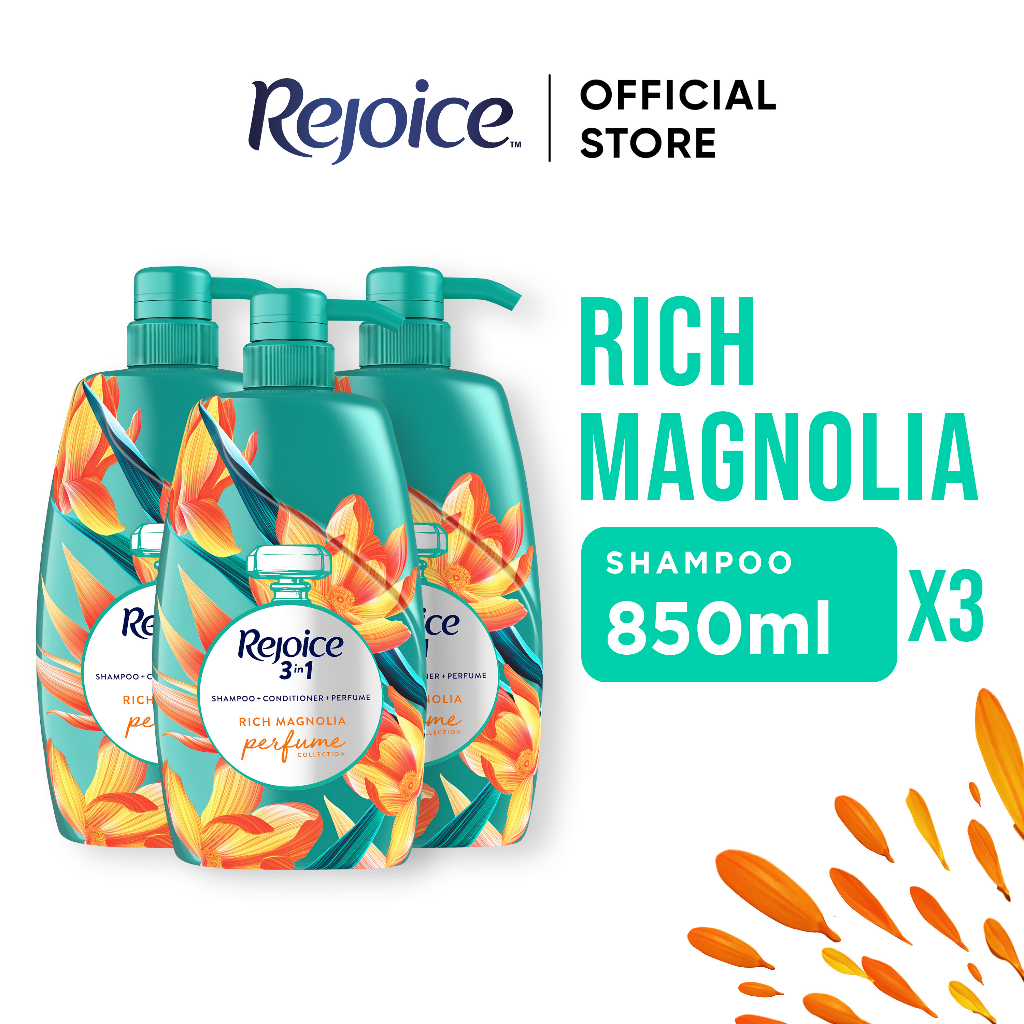 Rejoice 3-in-1 Shampoo Rich Magnolia Smooth Hair Care 850ml Trio | Shopee Philippines