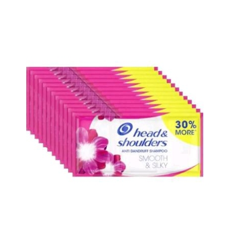 Head & Shoulders shampoo ( pink ) smooth & silky 12ml x 12pcs | Shopee ...
