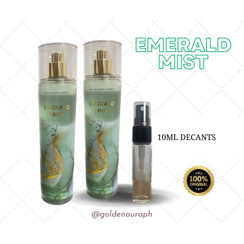 AUTHENTIC BATH AND BODY WORKS/EMERALD MIST/10ML SPRAY (TAKAL) | Shopee ...