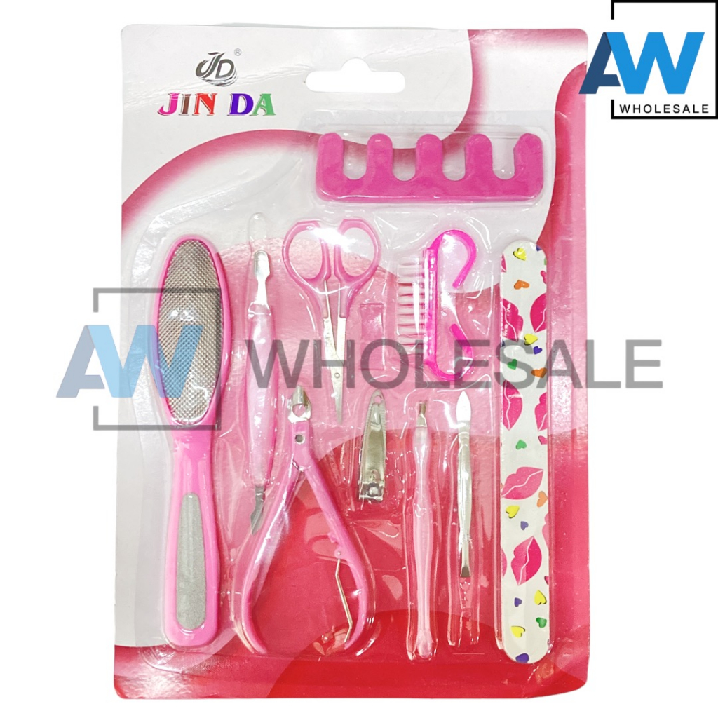 XP-1021 [1 card] 10 in 1 Manicure Set Nail Cutter Nail Filler Set Nail ...