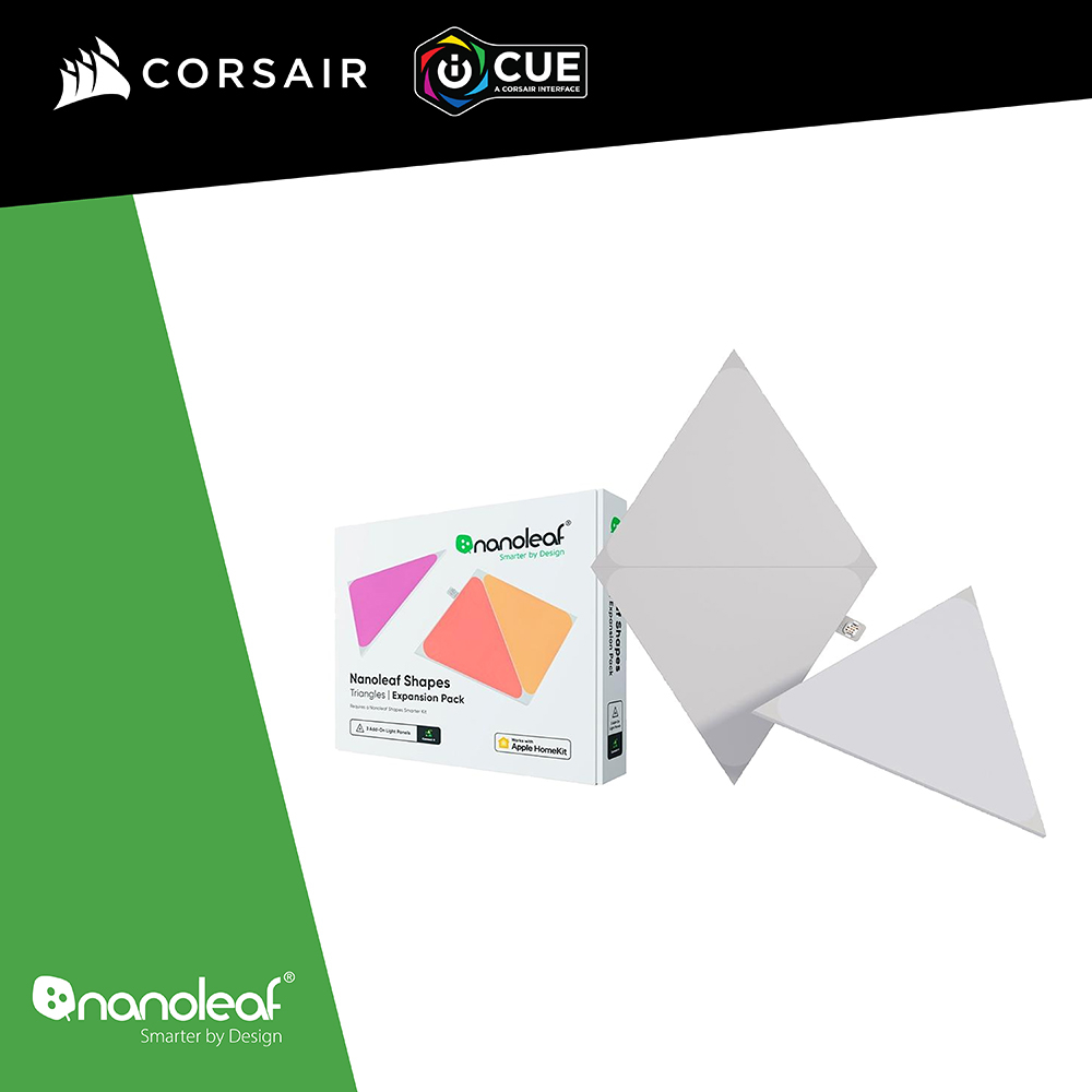 Nanoleaf Shapes WiFi and Thread Smart RGBW 16M+ Color LED Dimmable ...