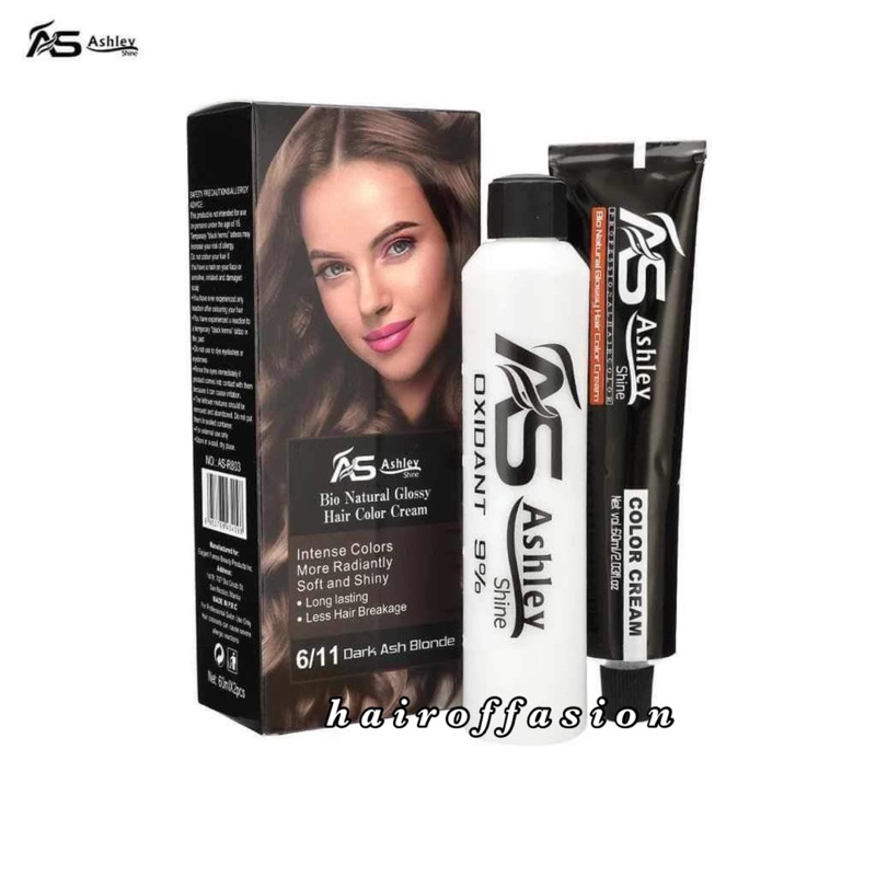Ashley Hair Color Bio Natural Hair Color Set Ash Gray Hair Dye 60ml*2pc ...