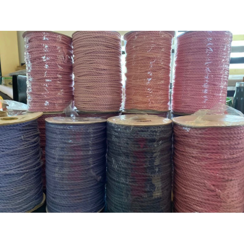 5mm COLORED MACRAME COTTON CORD/ roll 100 yards | Shopee Philippines