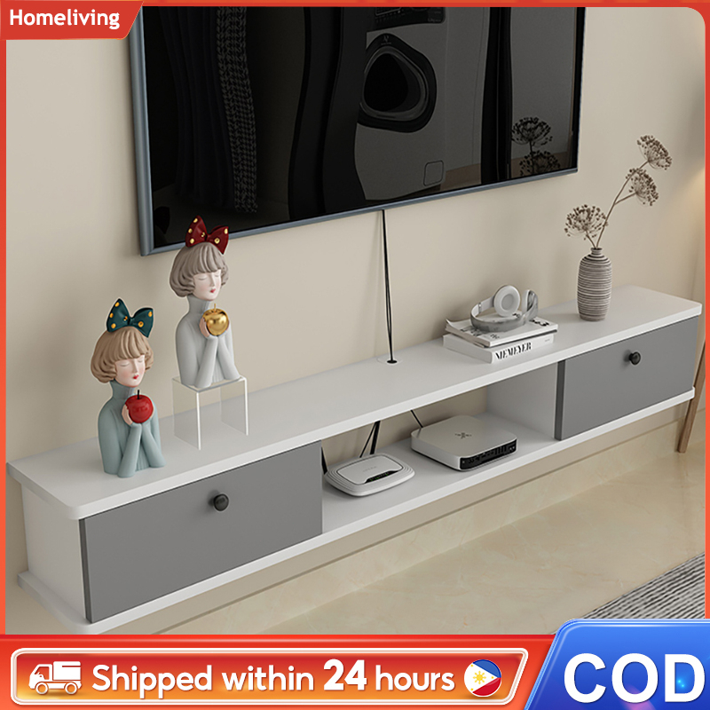100/120/140CM Floating TV rack Suspended TV Cabinet Wall-mounted TV ...