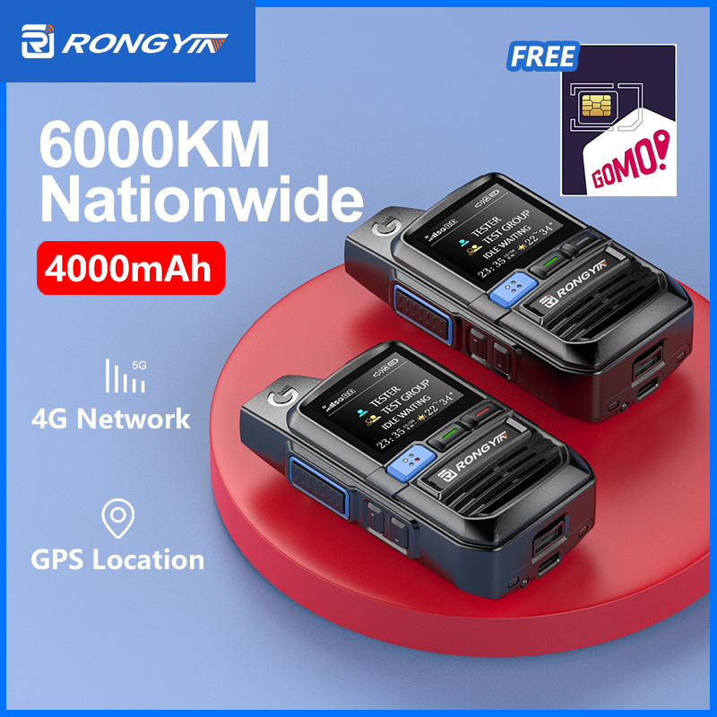 RONGYIN R280 Network Walkie Talkie 6000KM Unlimited Distance Two Way Radio Intercom GPS Location ...