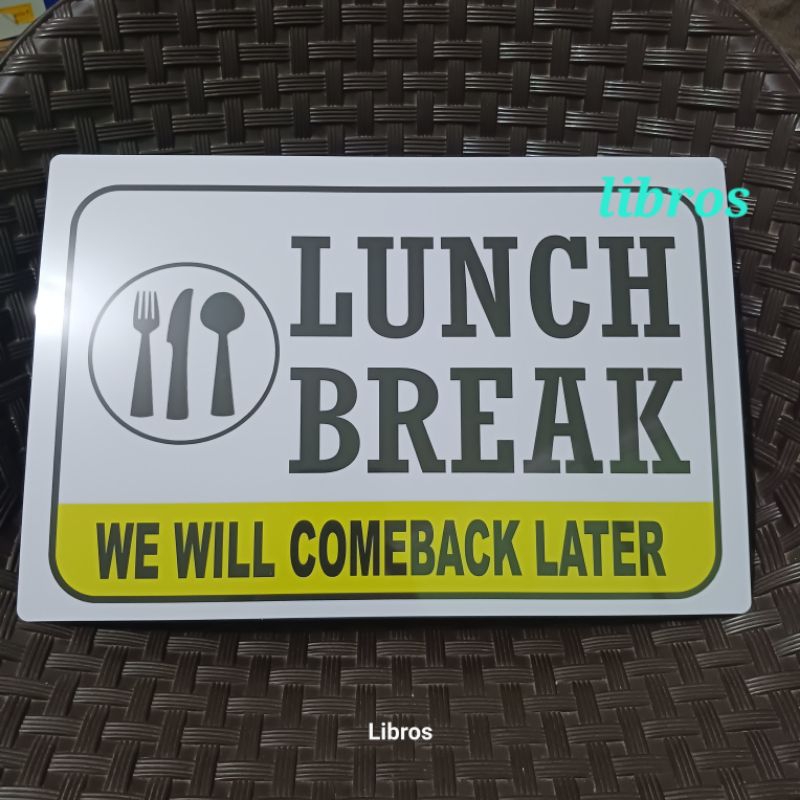 PVC A4 size Signage We will Comeback Later | Shopee Philippines