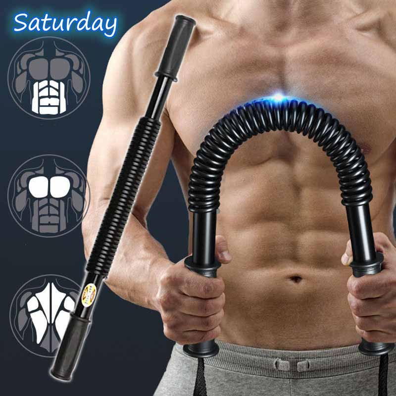Power Twister Bar Arm Stretche Training Carbon Steel Spring Chest ...