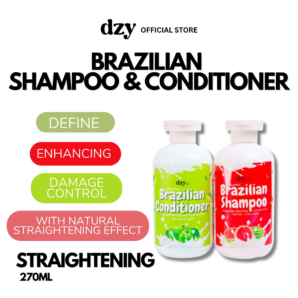 DZY BRAZILIAN SHAMPOO AND CONDITIONER (STRAIGHTENING SET) | Shopee ...
