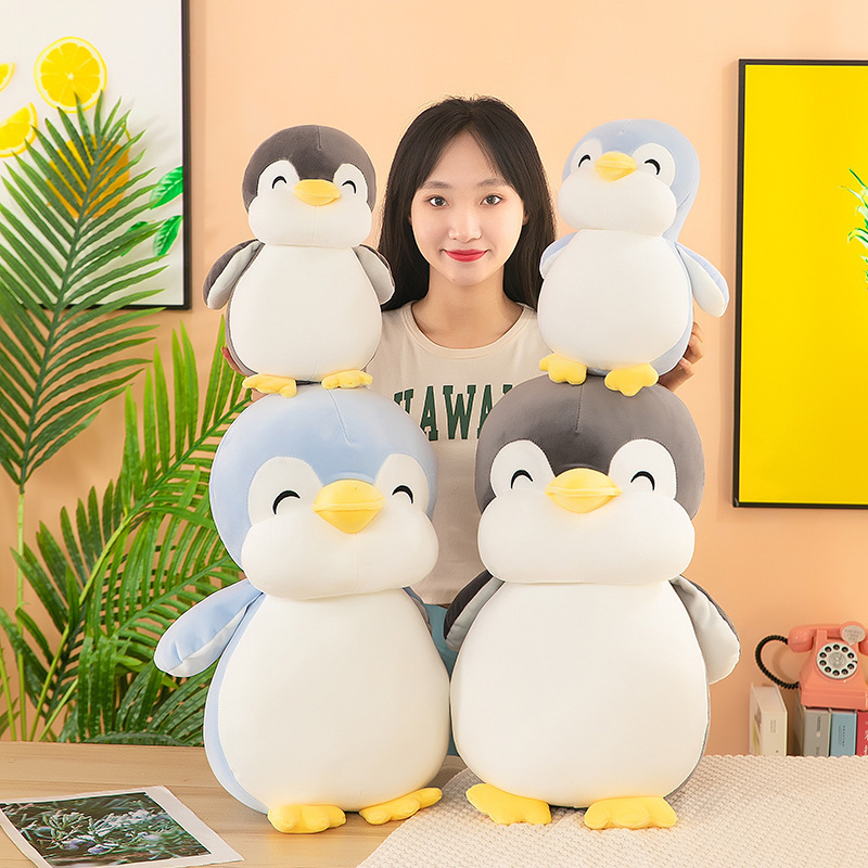 Miniso Penguin Plush Toy - Stuffed Toys Soft Penguin Blue and Grey | Shopee Philippines