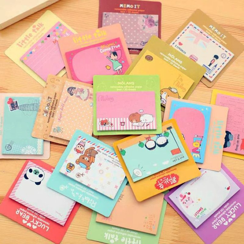 Square Sticky Note Paper Colorful Cartoon Mini Post-it Note Student ...