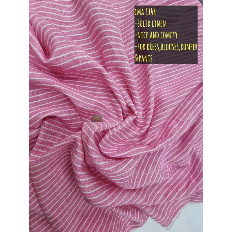 PRINTED STRIPES SOLID LINEN 60 INCHES WIDTH | Shopee Philippines