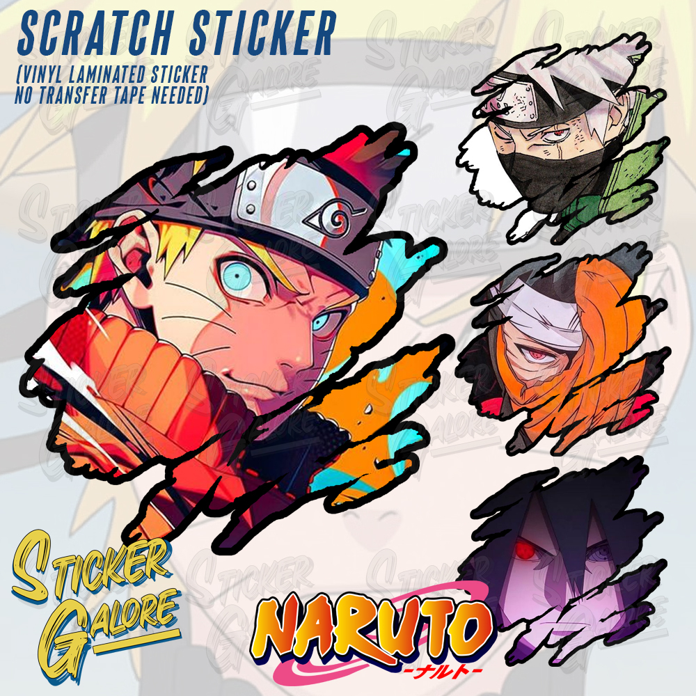 NARUTO SCRATCH STICKER (Waterproof and scratch proof) | Shopee Philippines