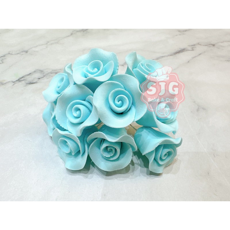 part 5 rose in container rose in wire edible sugar flowers cake toppers ...