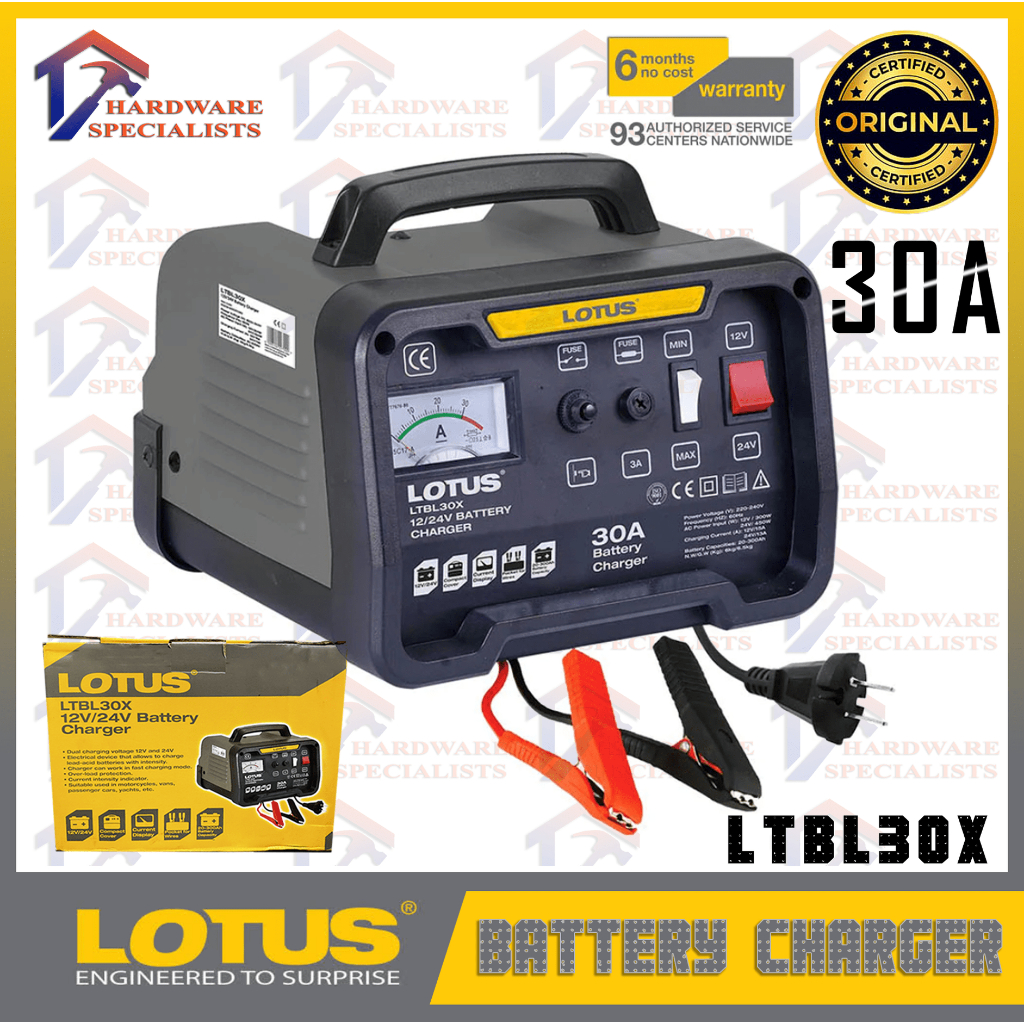 Lotus Battery Charger 30A 12/24V LTBL30X Original Authentic | Shopee ...