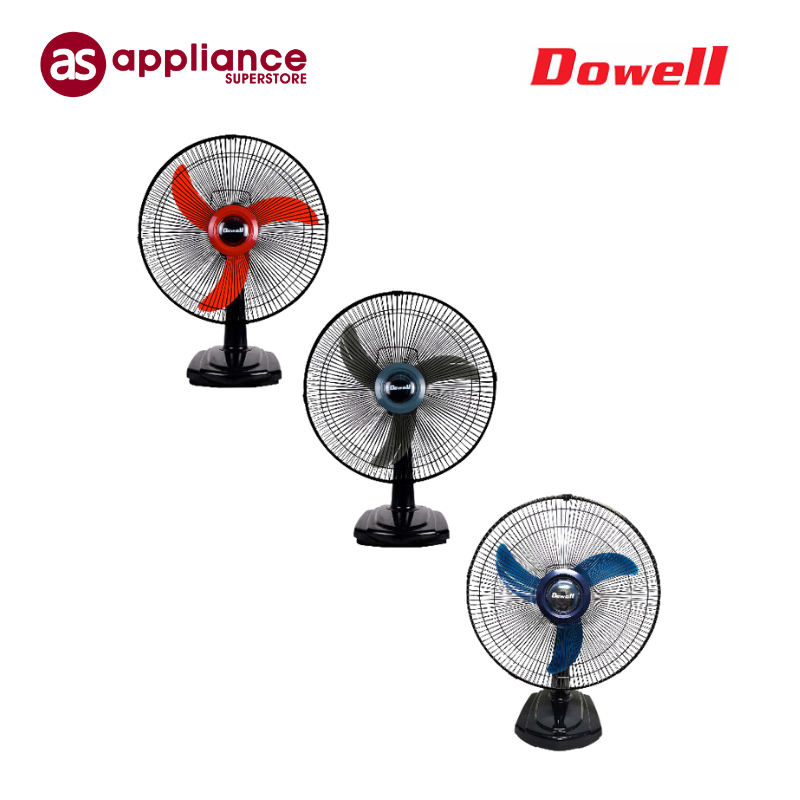 Dowell 16" Desk fan 3 leaf PP Banana Blade Top rotary switch 60 watts ...