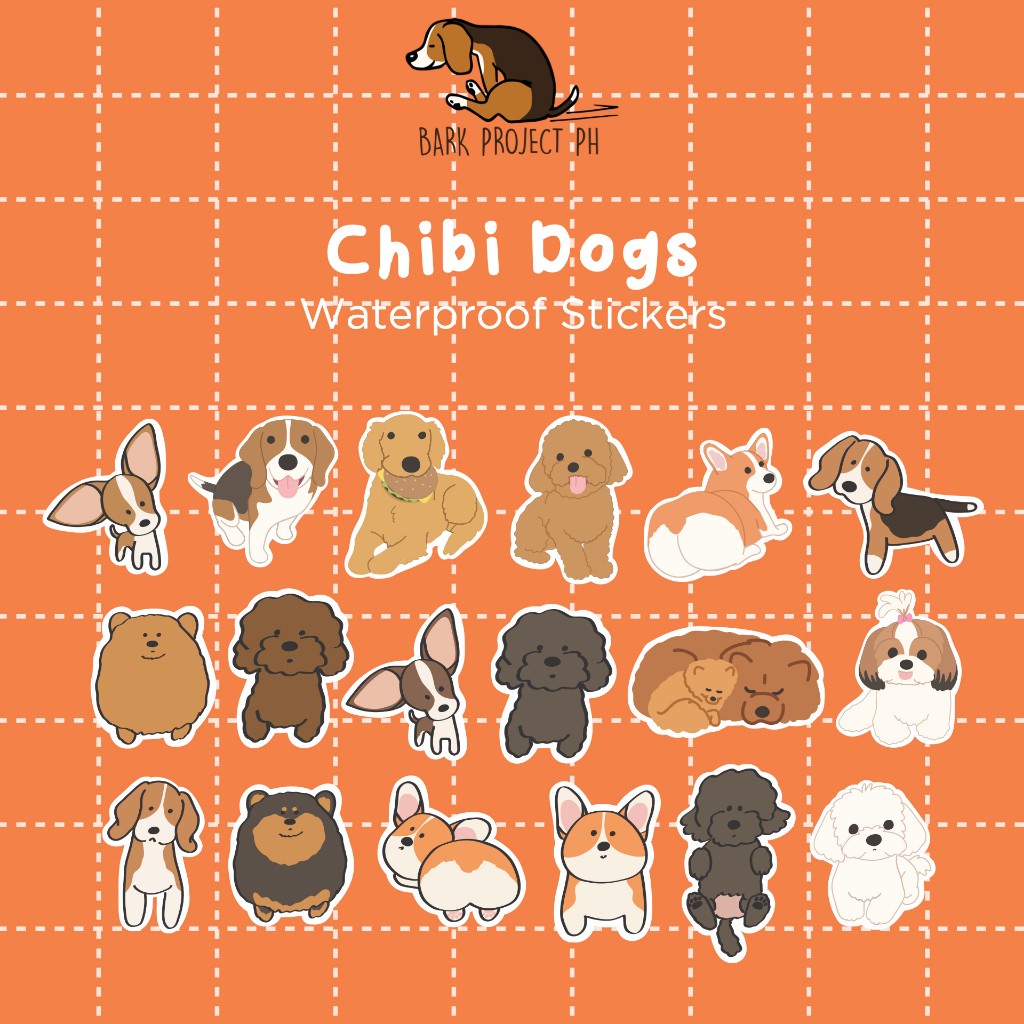 Bark Project Vinyl Waterproof Chibi Dog Stickers | Shopee Philippines