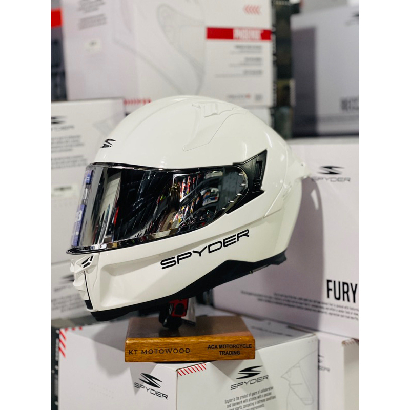 SPYDER FURY PD Full-Face Dual Visor Helmet with Free Clear Visor ...