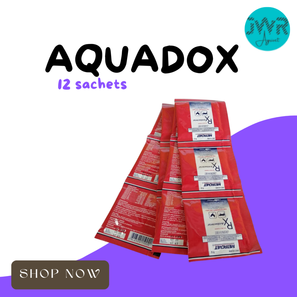 [JWR AGRIVET] 12 sachets Metrovet Aquadox Soluble Powder for Pigs ...